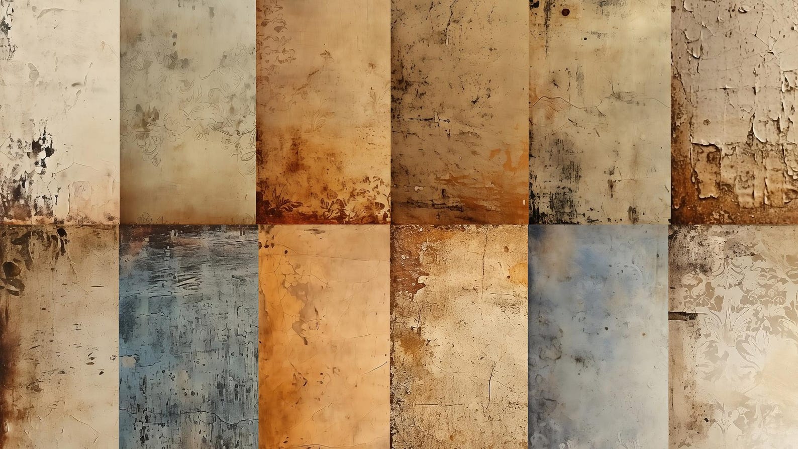 12, Printable, Scrapbook, Old Stained Paper, Paper, Antique Paper ...