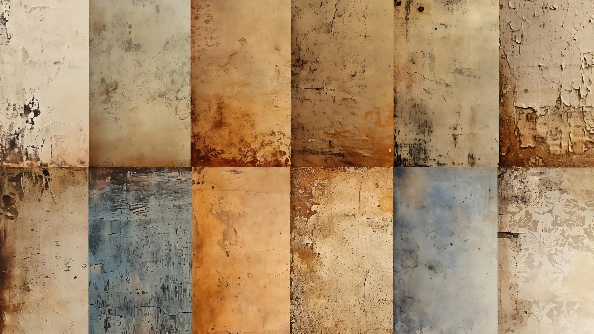 12, Printable, Scrapbook, Old Stained Paper, Paper, Antique Paper ...