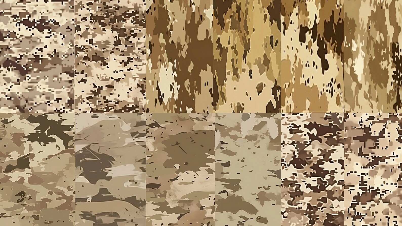 12 Tan,digital Pixelated Camo,seamless Custom Camo,desert,camouflage ...