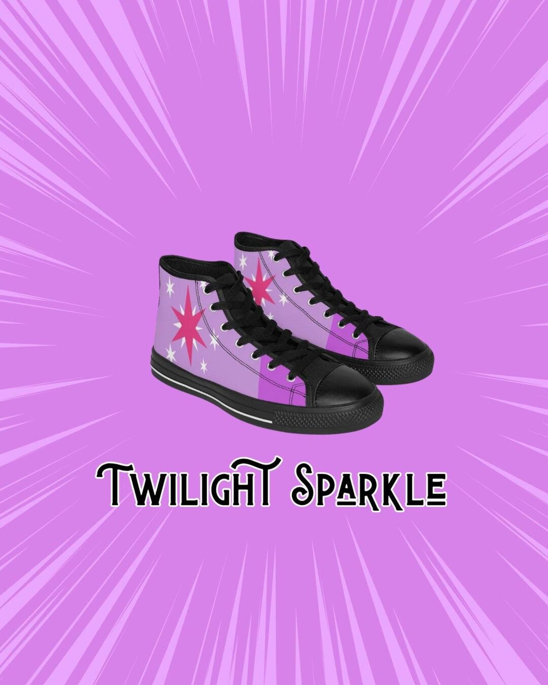 My Little Pony Twilight Sparkle High-top Sneakers | Custom MLP Shoes ...