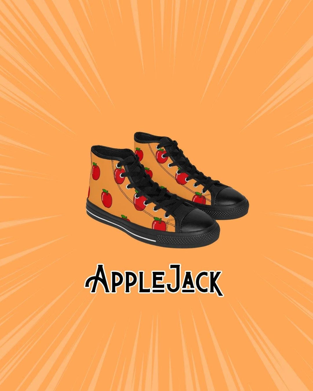 Applejack Inspired High-top Sneakers | Hand-painted Custom Pony Shoes ...