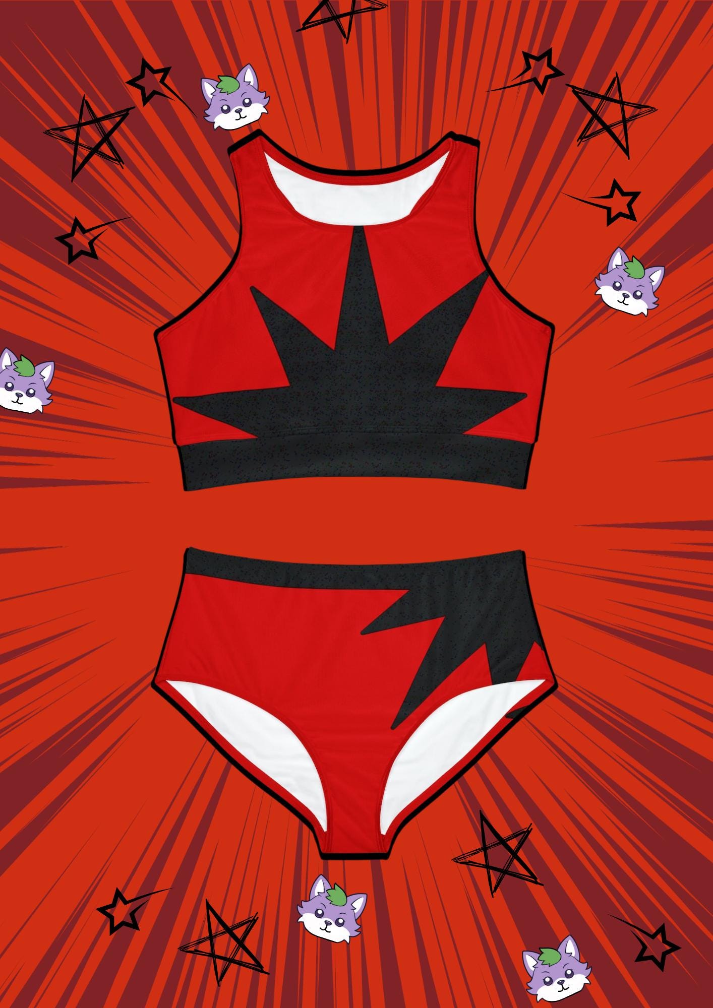 Roxanne Wolf Crop Top Set - Etsy