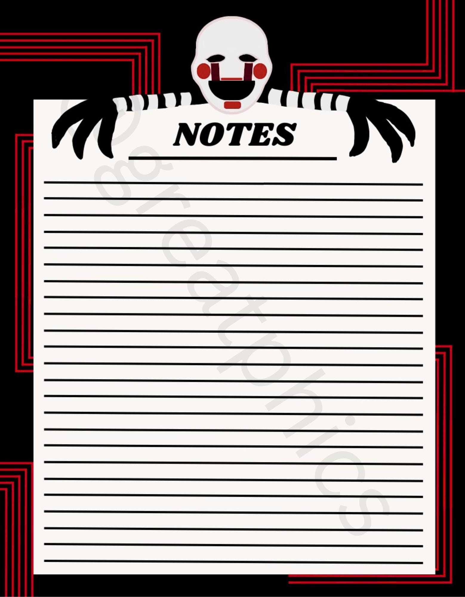 FNAF Themed Journal | Five Nights at Freddy's Notebook | Horror Gaming ...