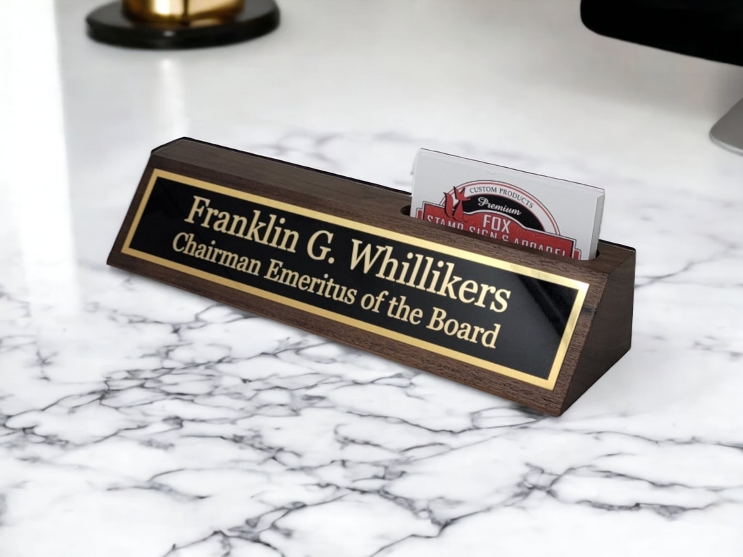 Custom Name Plate for Boss and Coworker Gift Office Desk Engraved Sign ...