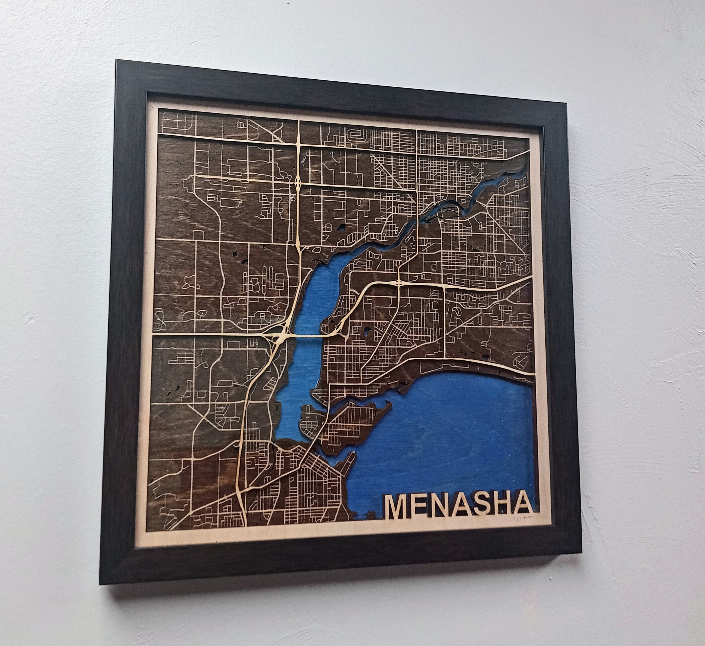Custom Wood City Map Wall Art, Personalized Wooden City Street Map, 5th ...