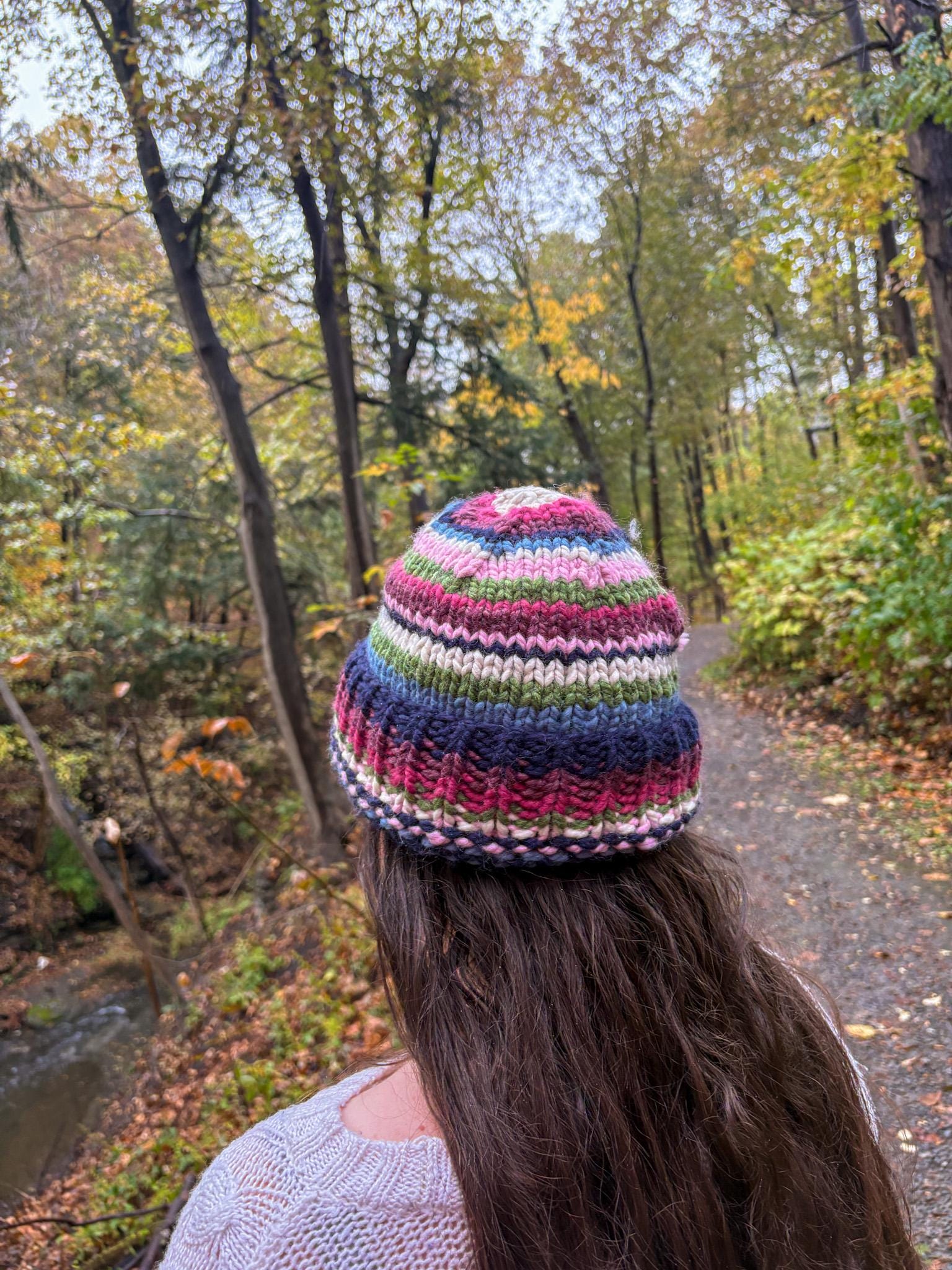 Handmade Colorful Wool Blend Scrap Beanies: Chunky Granola Girl Boho ...