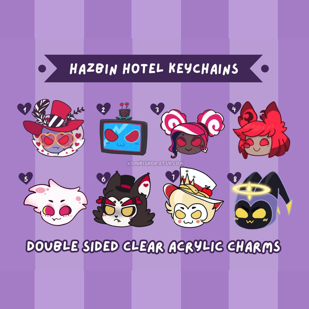 IN STOCK! Hazbin Hotel Double-sided Acrylic Keychains - Etsy
