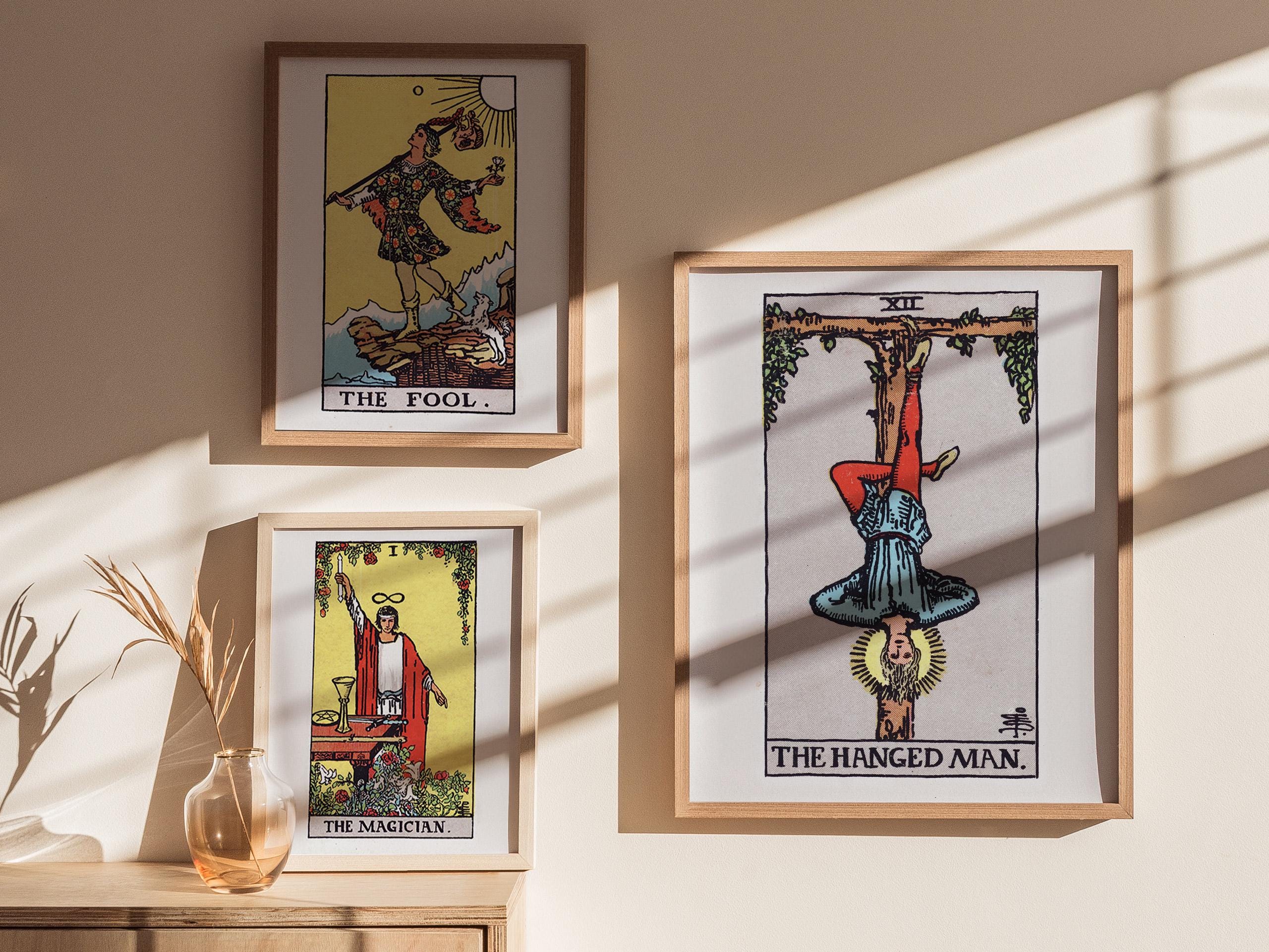 The Hanged Man Tarot Poster 1909 Rider Waite Smith Vintage Print