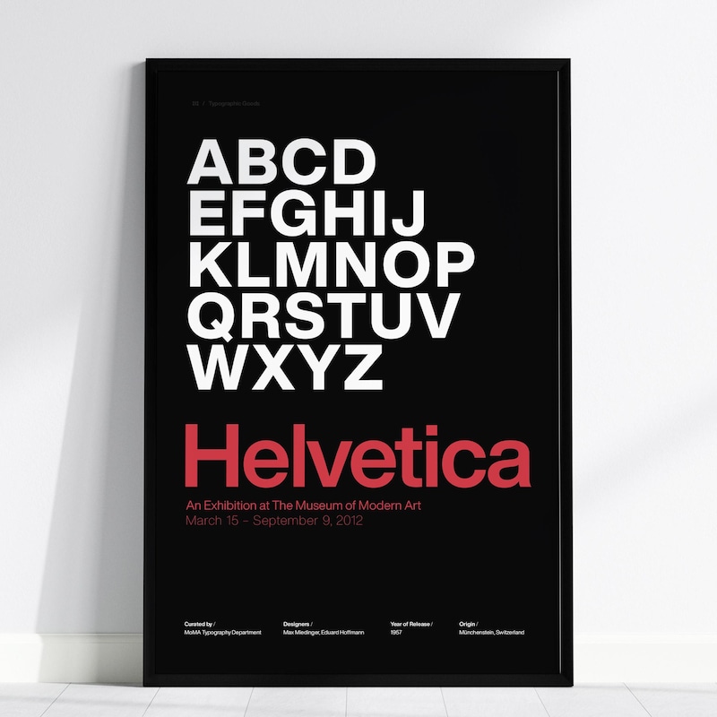 Typeface Poster - Etsy