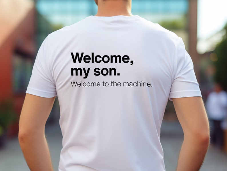 Welcome To The Machine Pink Floyd Fan Merch T Shirt Music Band Lyrics New Father Dad Tee Shirt