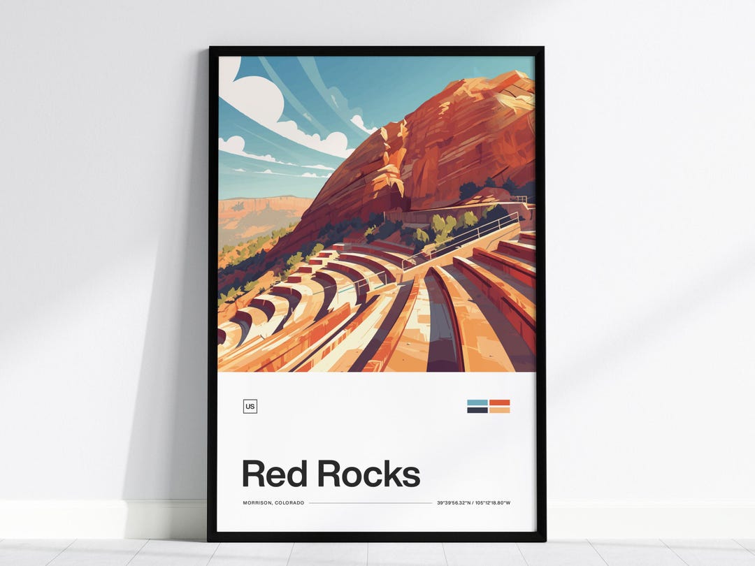 Red Rocks Amphitheater Poster: Colorado Music Venue Wall Art - Etsy