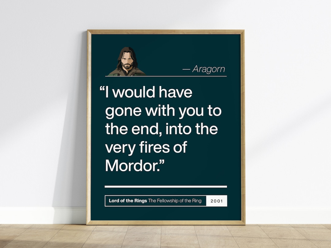 Lord of the Rings Framed Wall Art | Aragorn Poster Design | Aragorn ...