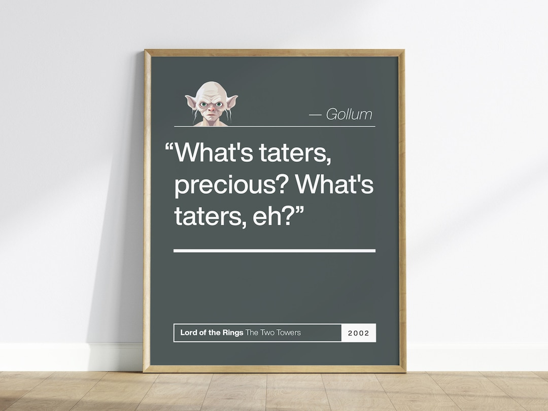 Lord of the Rings Framed Wall Art | Gollum Poster Design | Smeagol ...