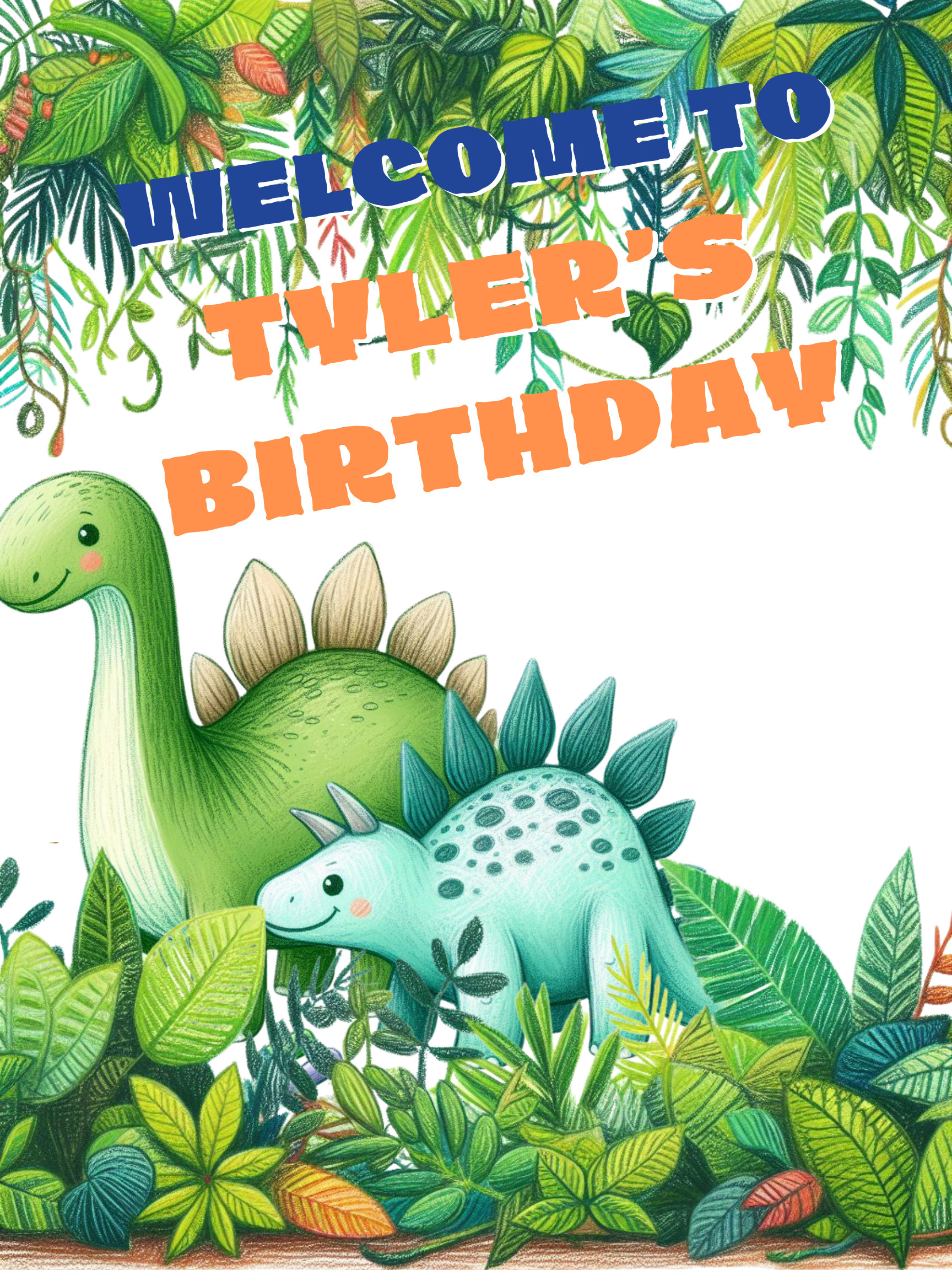 Dinosaur Birthday Poster | Editable Dino Themed Birthday Party Poster ...