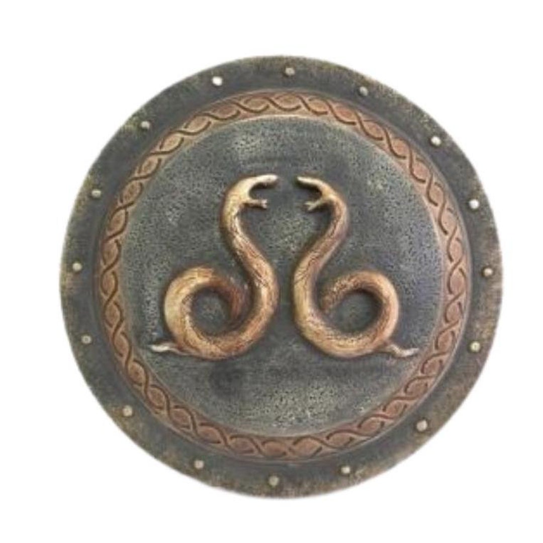 Snakes of Minoan Goddess Shield Sculpture Wall Relief Statue 18cm - Etsy