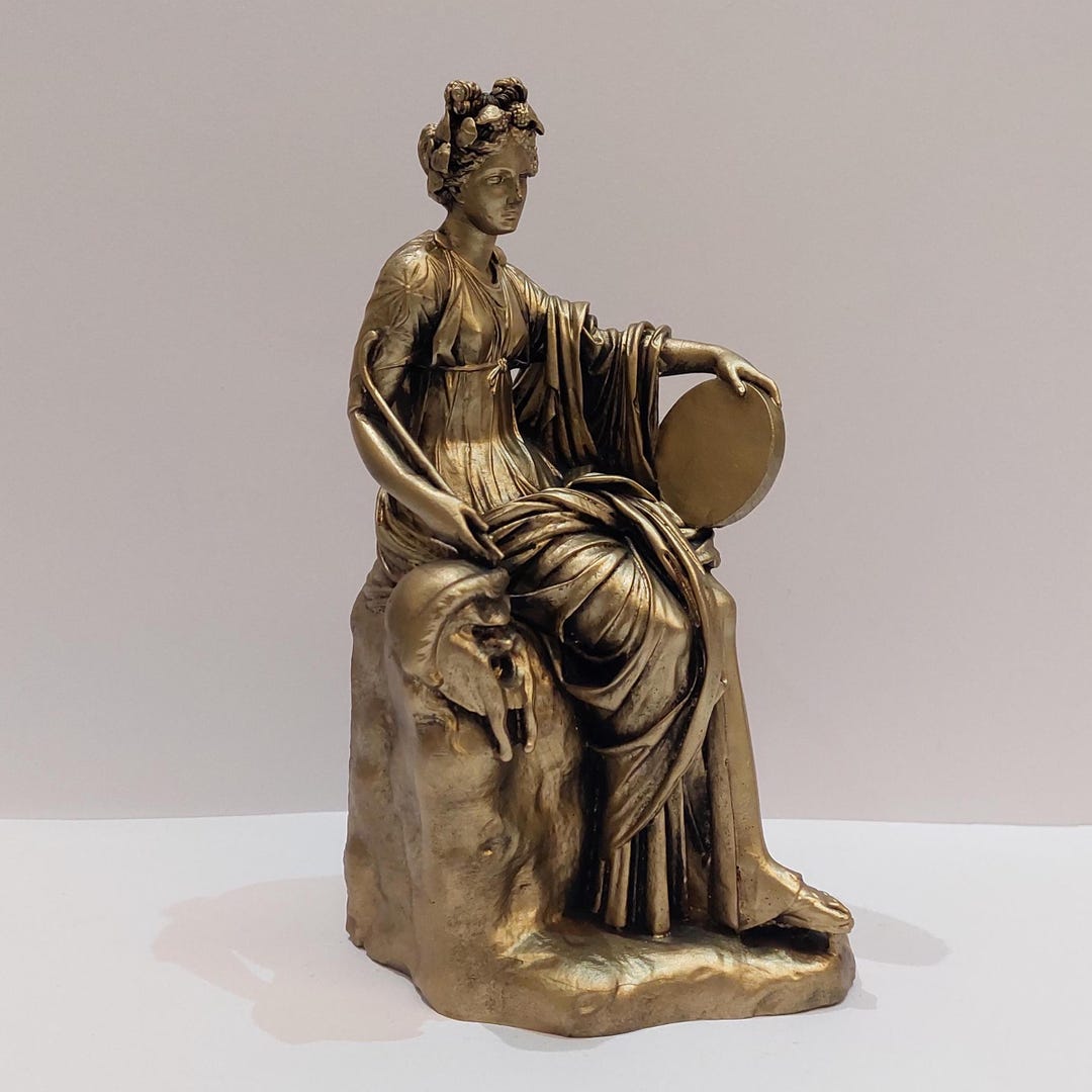 Thalia Muse Sculpture Greek Mythology Statue Exact Copy Gold Sculpture ...