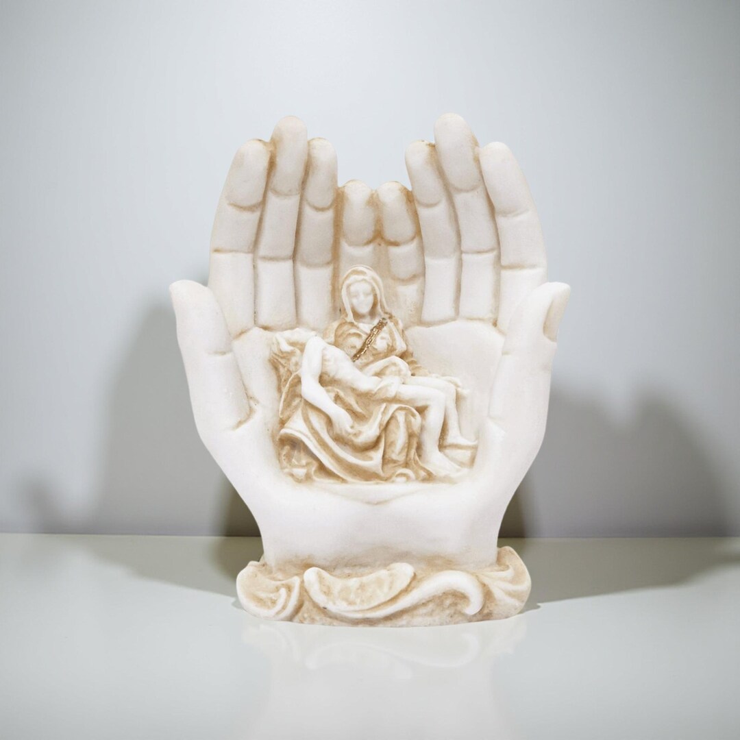 The Pieta of Jesus Hands Statue Religious Sculpture 15cm - 5.90in ...