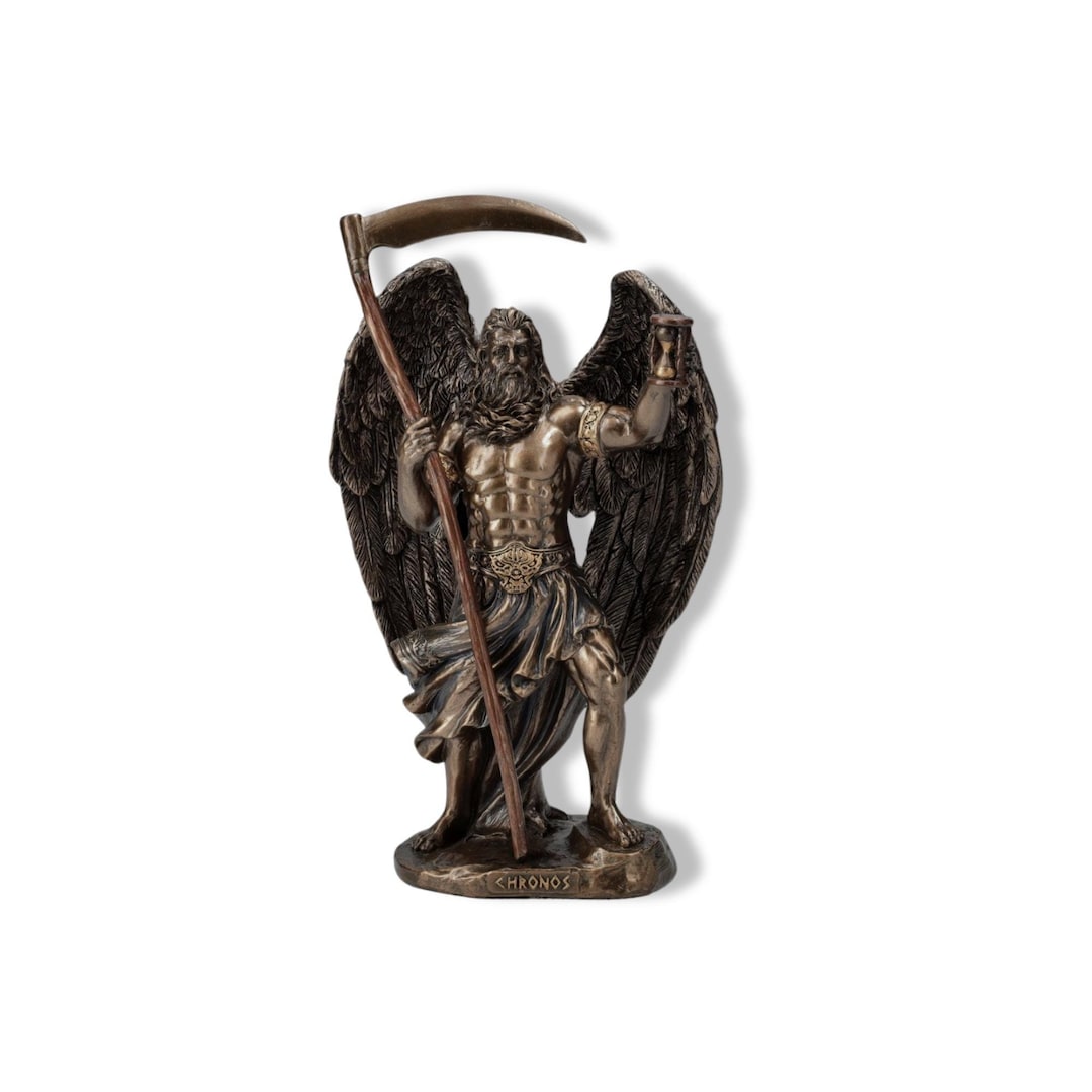 Chronos Greek God of Time Statue Bronze Color Sculpture - Etsy