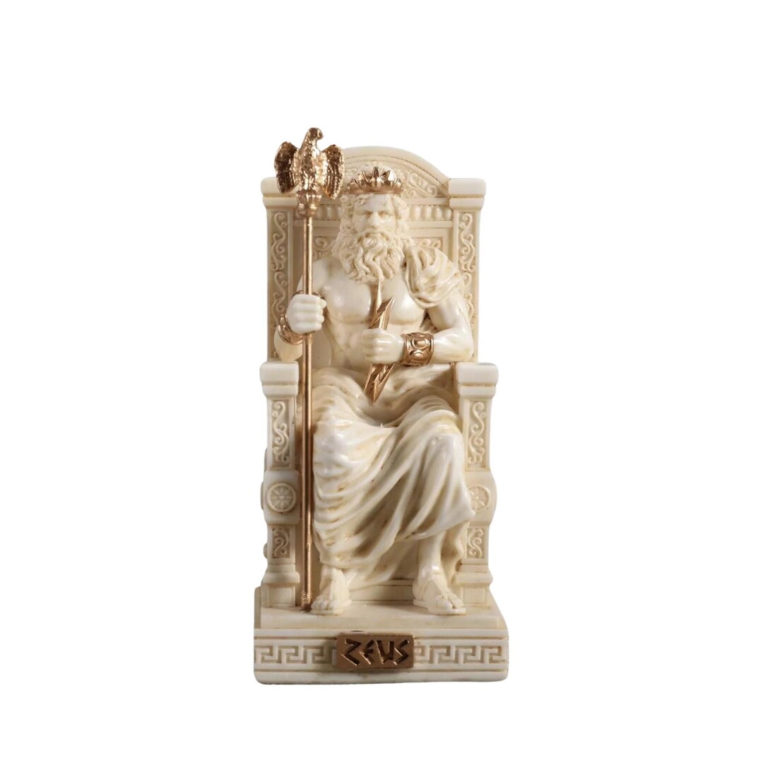 Zeus Mini Figurine Statue Greek God of the Sky Sculpture - Etsy