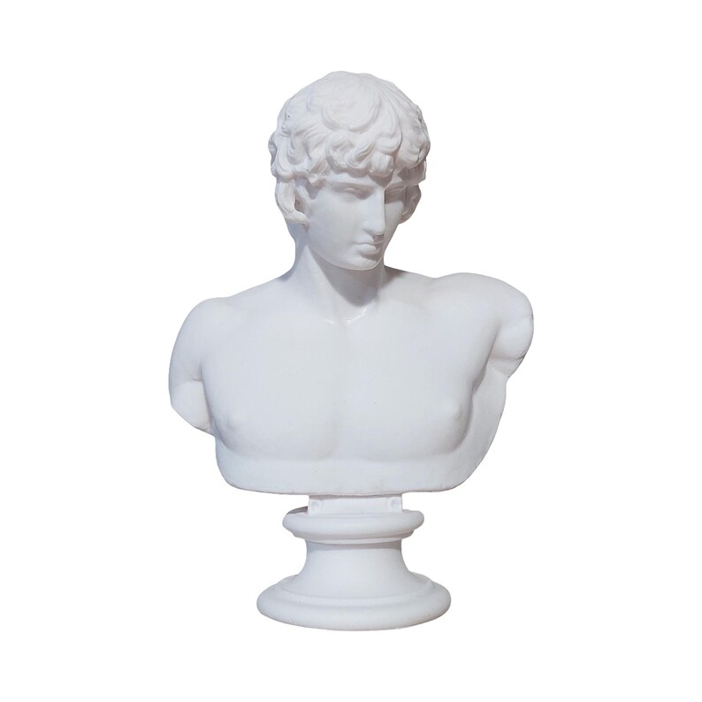 Antinous Bust Sculpture Greek Mythology Statue Exact Museum Copy White ...