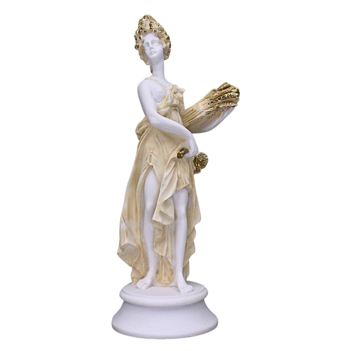 Demeter Statue Greek Goddess of the Harvest Patina Color Sculpture 24cm ...