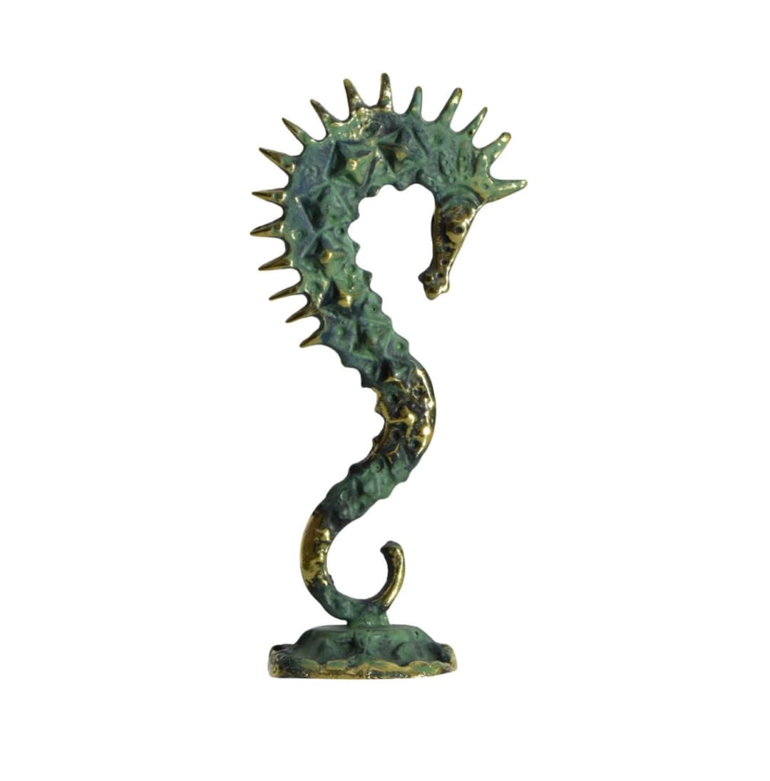 Hippocampus Statue Real Bronze Figurine Greek Mythology Sculpture 15cm ...