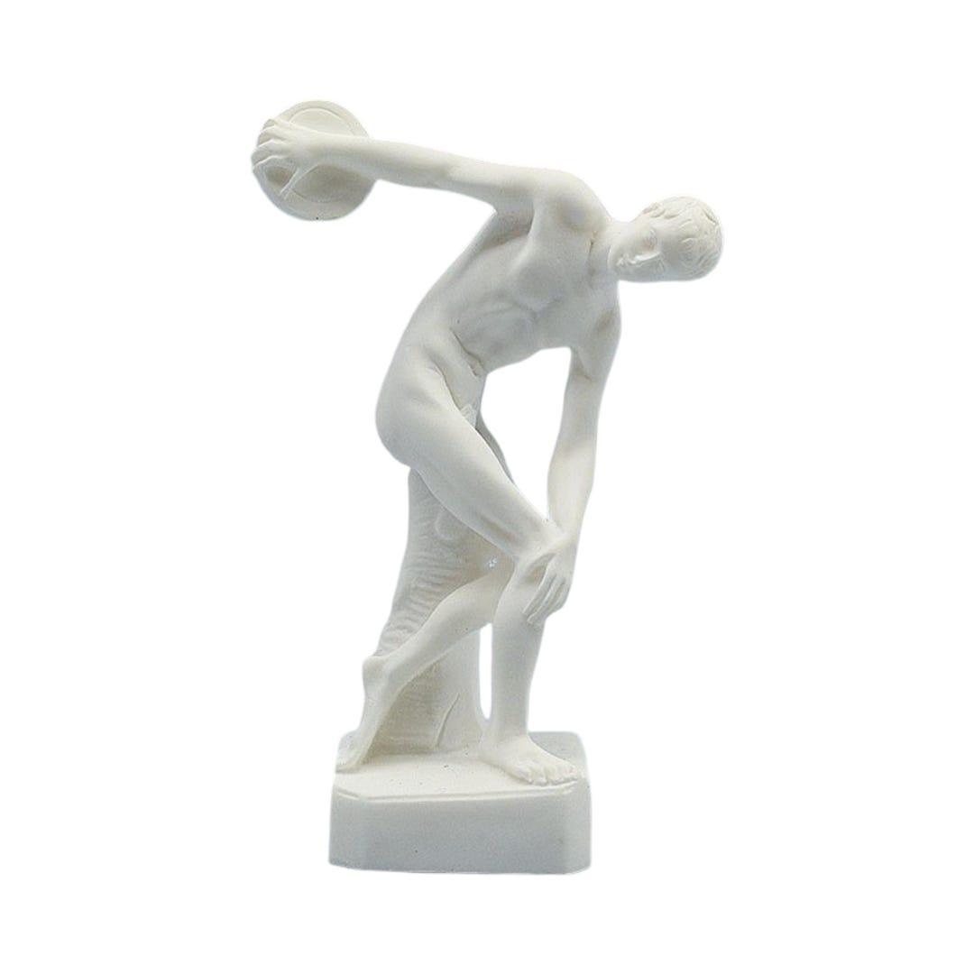 Discobolus Greek Statue White Alabaster Ancient Olympic Games Discus ...