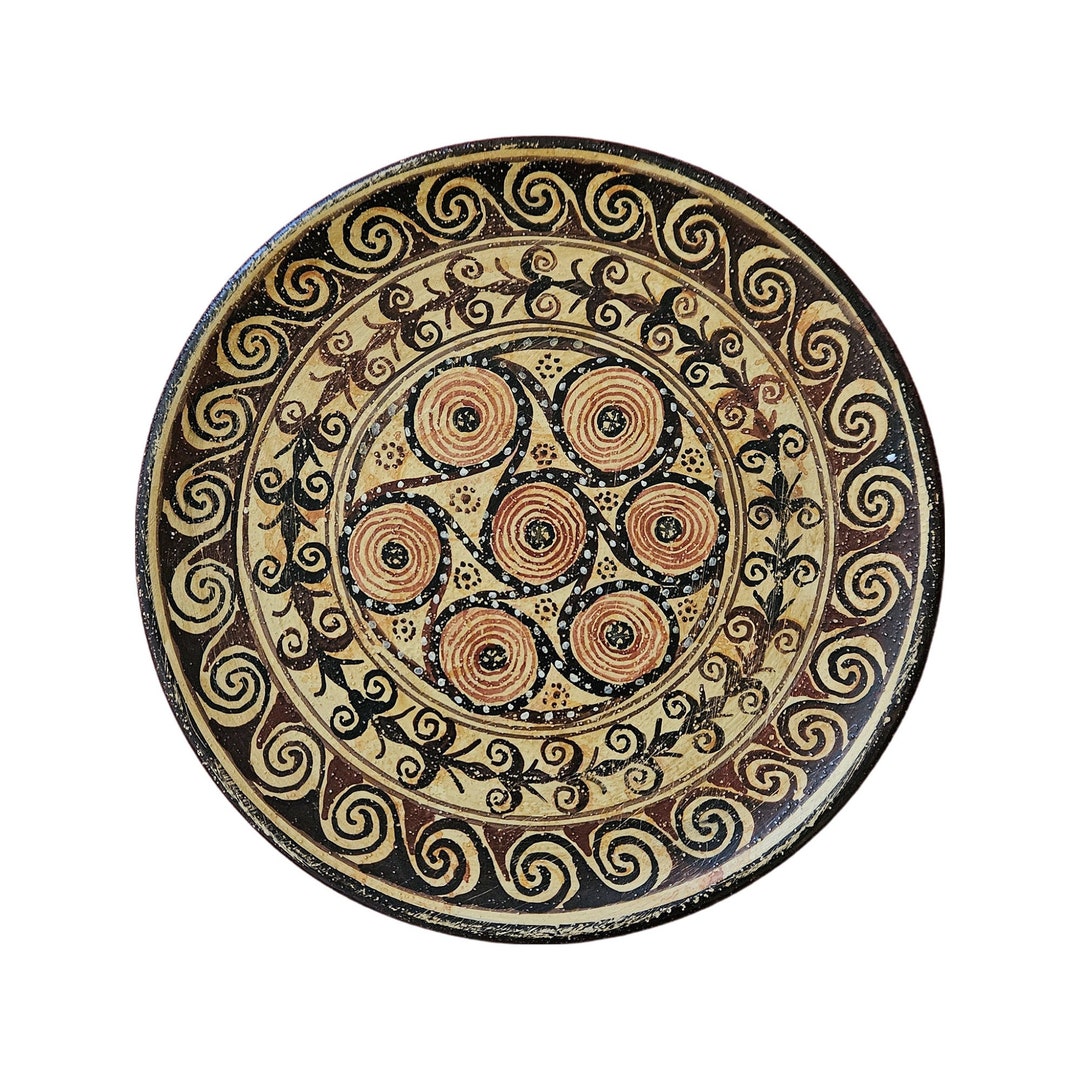 Minoan Period Plate Greek Ceramic Terracotta Hand Painted Wall Hanging ...