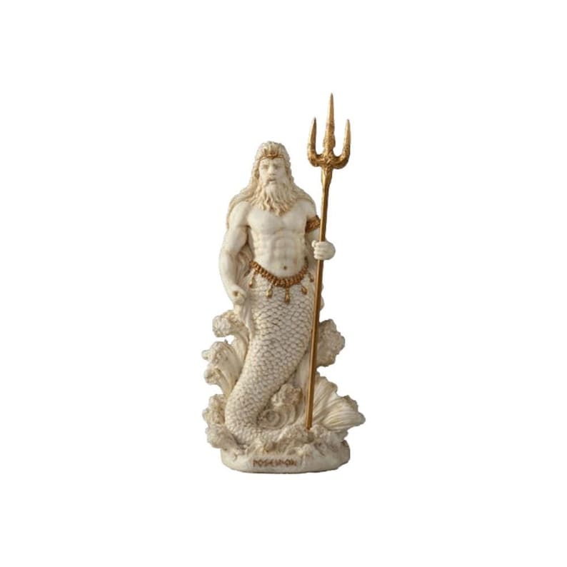 Poseidon Statue Greek God of the Sea Patina Color - Etsy