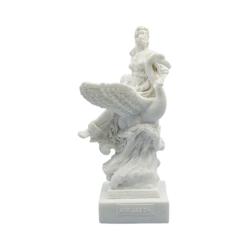 Aphrodite Goddess With Swan Statue Greek Roman Mythology Alabaster ...