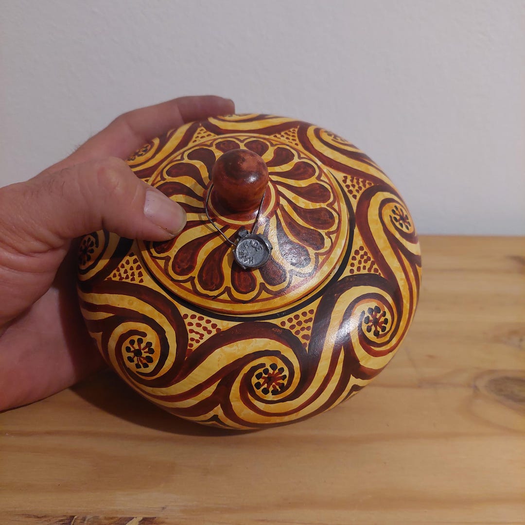 Handmade Greek Ceramic Box: Wave Motif Jewelry Holder - Etsy