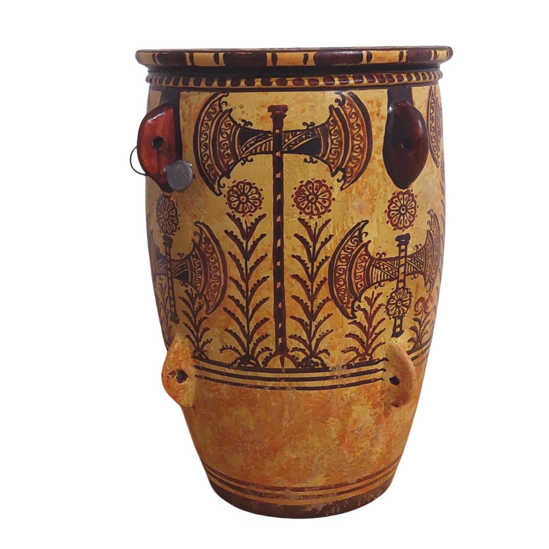 Minoan Double Axe Labrys Ceramic Pithos Jar Ancient Greece Knossos ...