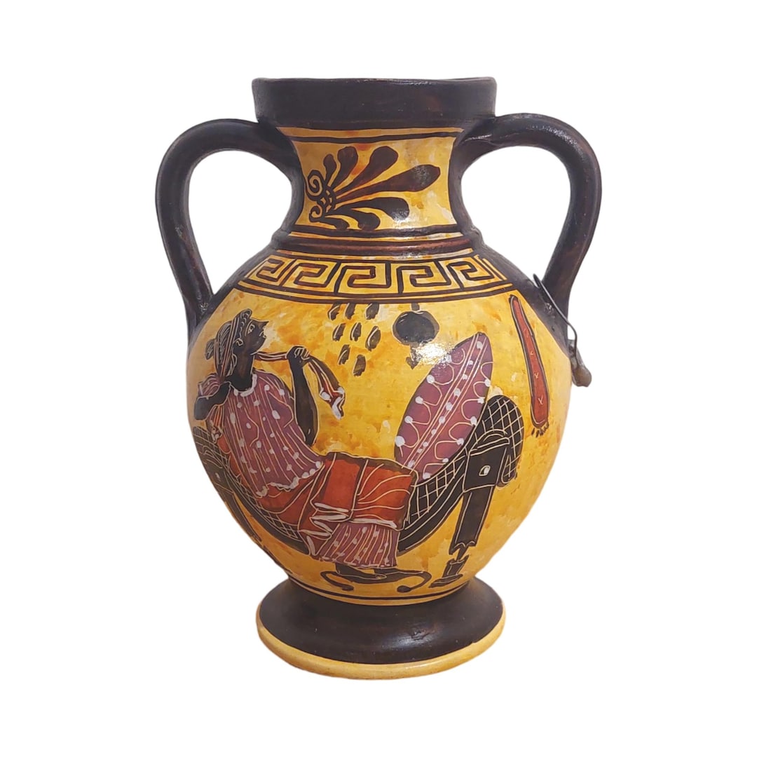 Handmade Danae and Zeus Ceramic Amphora: Greek Myth Art - Etsy