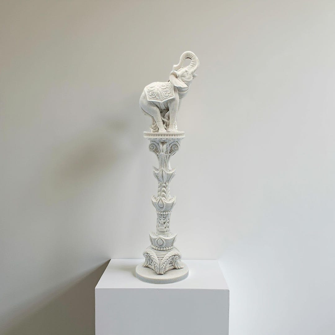 Elephant on Column Statue Greek Mythology Sculpture 13 In - Etsy