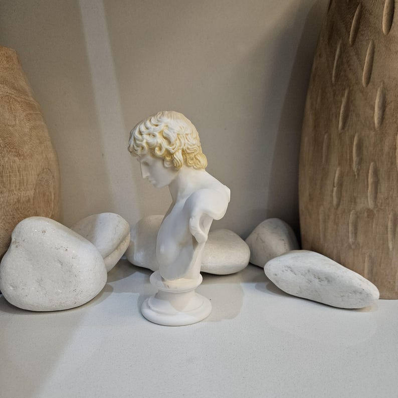 Antinous Bust Sculpture Greek Mythology Statue Exact Museum Copy Patina ...