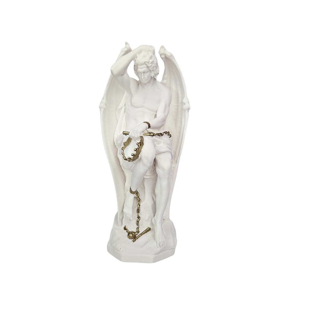 Le Génie Du Mal Statue of Lucifer Handmade Marble Casting Sculpture ...