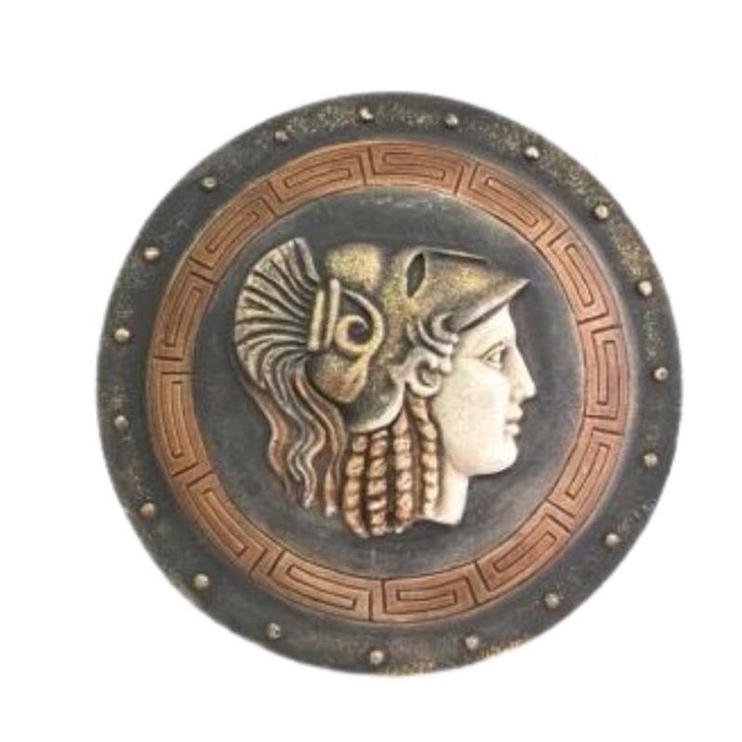 Athena Goddess Shield Sculpture Wall Relief Statue 18cm - Etsy