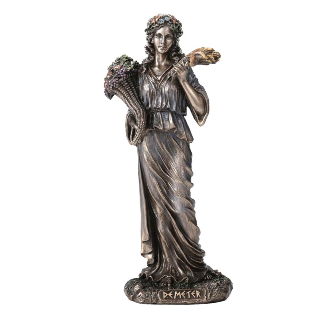 Demeter Statue Greek Goddess of the Harvest Bronze Color - Etsy