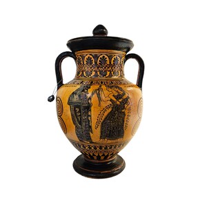 Athena With Poseidon God Amphora Vase Ancient Greek Pottery Ceramic - Etsy