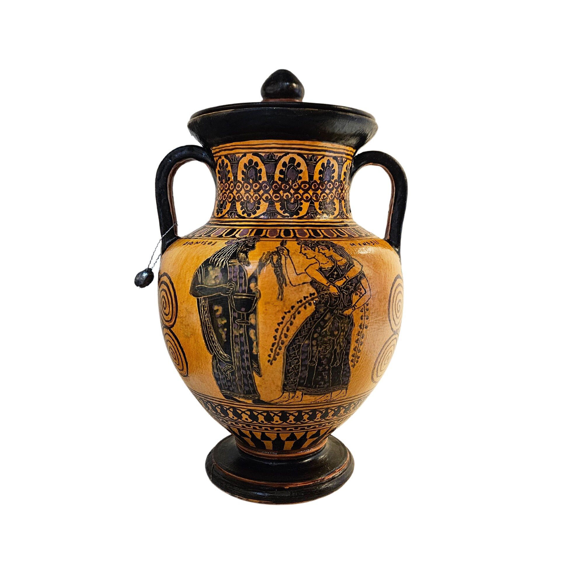 Athena With Poseidon God Amphora Vase Ancient Greek Pottery Ceramic - Etsy