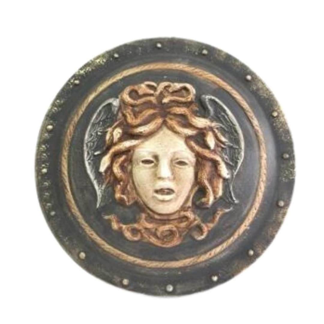 Medusa Mythological Monster Shield Sculpture Wall Relief Statue 18cm - Etsy