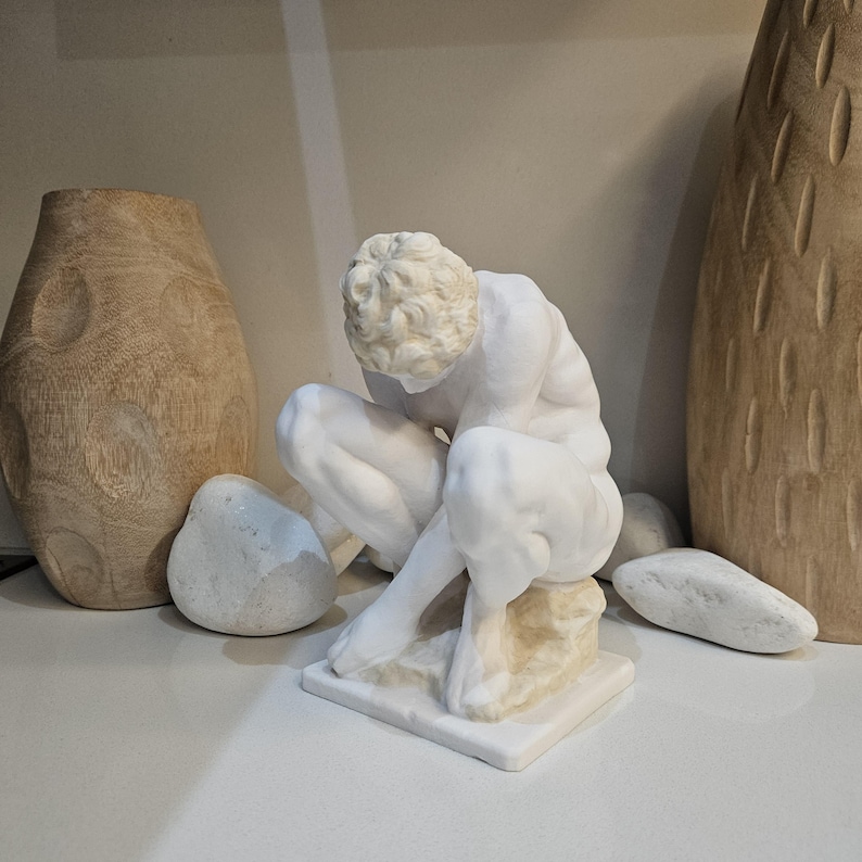 The Crouching Boy Sculpture Greek Mythology Statue Exact Museum Copy ...