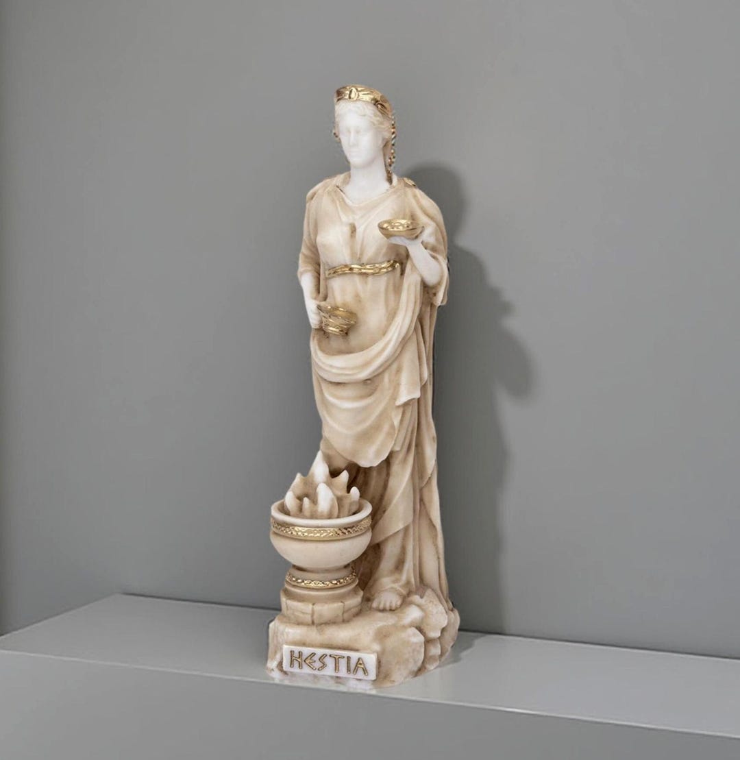 Hestia Statue Greek Goddess of the Hearth Museum Color Sculpture 18cm ...