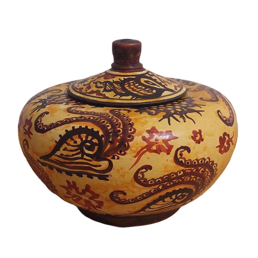 Handmade Minoan Ceramic Pot: Marine Style Sea Decor - Etsy