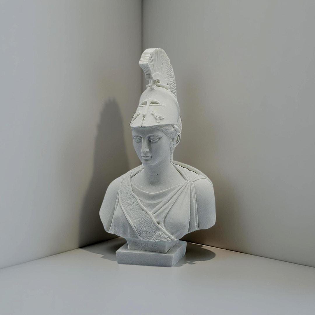 Minerva Bust Statue Ancient Greek Goddess Marble Sculpture Museum ...