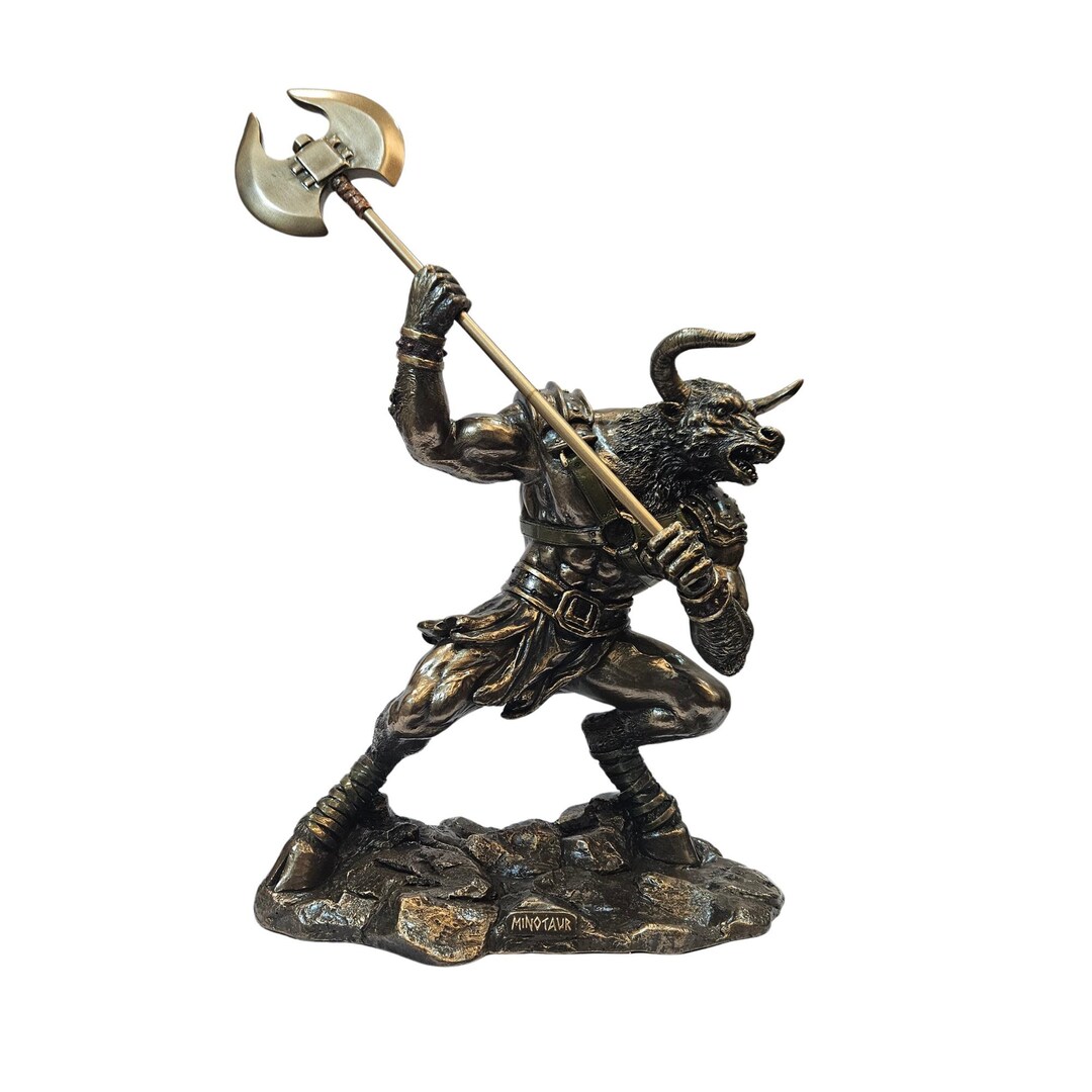 Minotaur Monster Statue Bronzed Color Sculpture 35cm - Etsy
