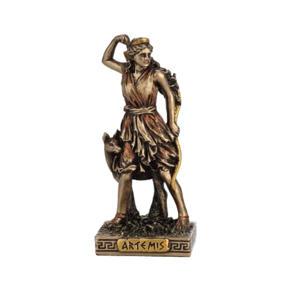 Artemis Goddess Of Hunt Statue Bronzed Color Etsy