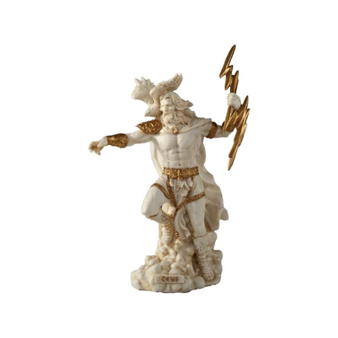 Zeus Greek God of Fire Statue Patina Color - Etsy