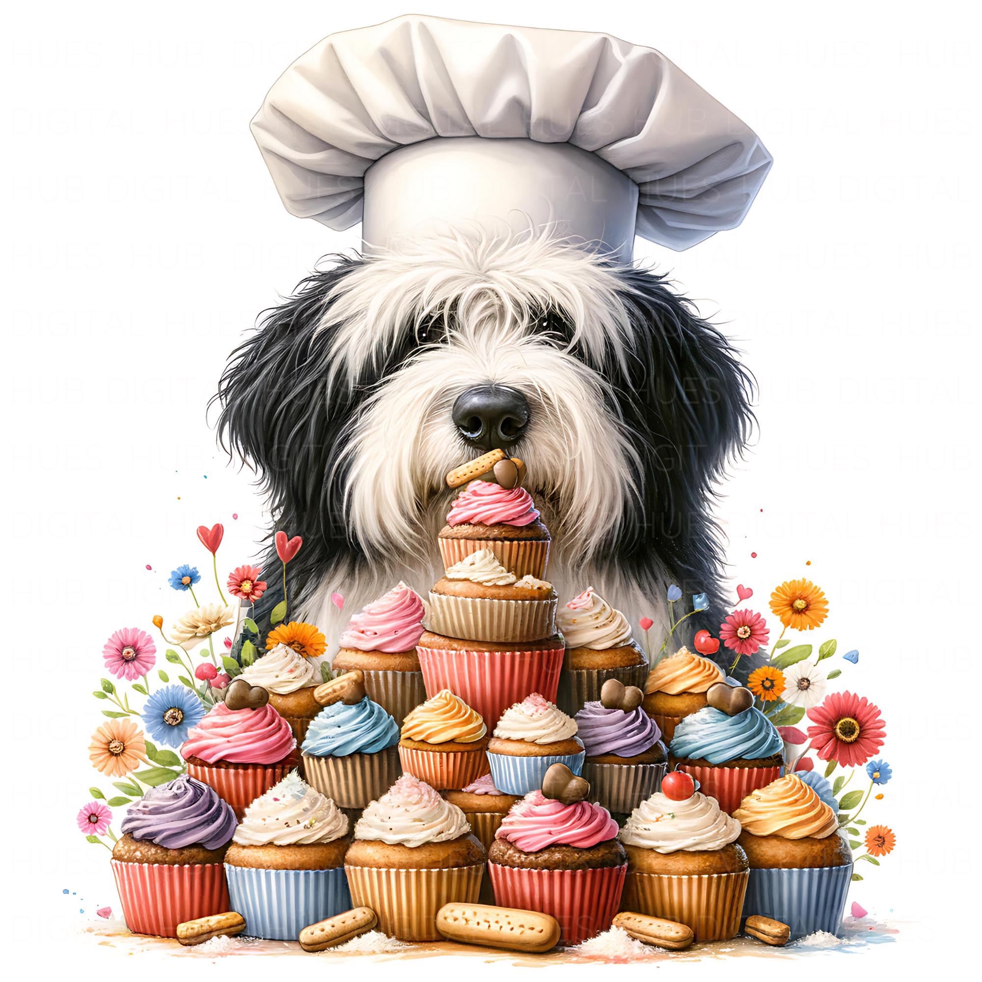 12 Cute Chef Dog Clipart Watercolor Baker Dog Art Kitchen Home Decor ...