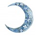 12 Floral Blue Moon Clipart Watercolor Forget Me Not Nursery Bedroom ...